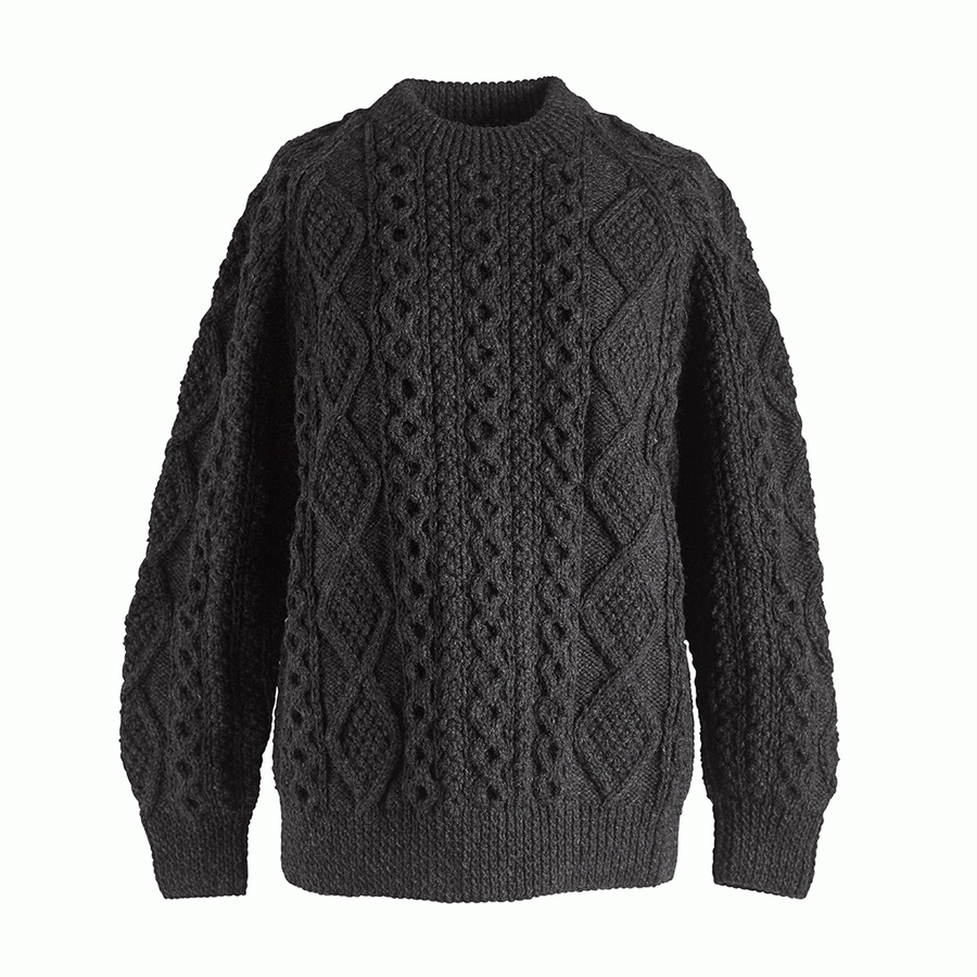 Authentic Irish Handknit Crewneck Aran Sweaters | Real Irish