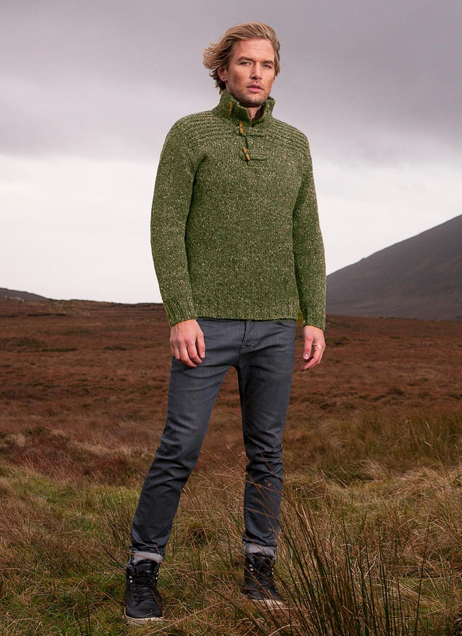 Mens 3 Toggle Button Sweater by Fisherman Out of Ireland – Real Irish